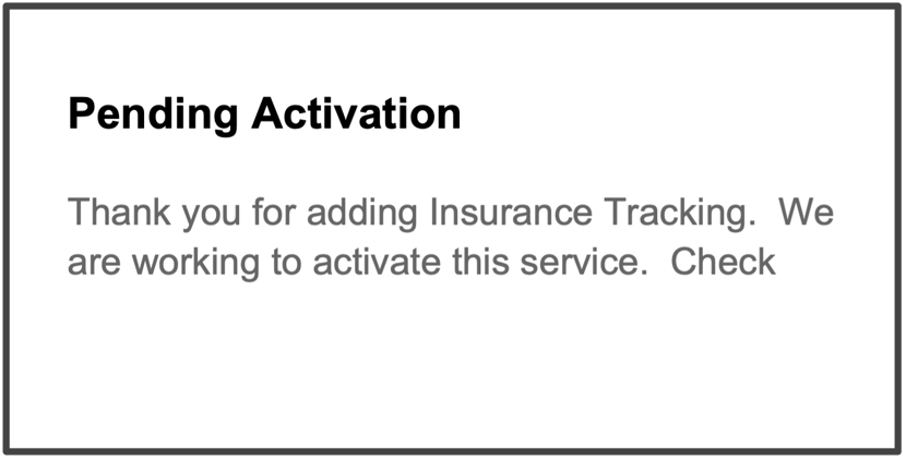 How to enable Insurance Tracking service?
